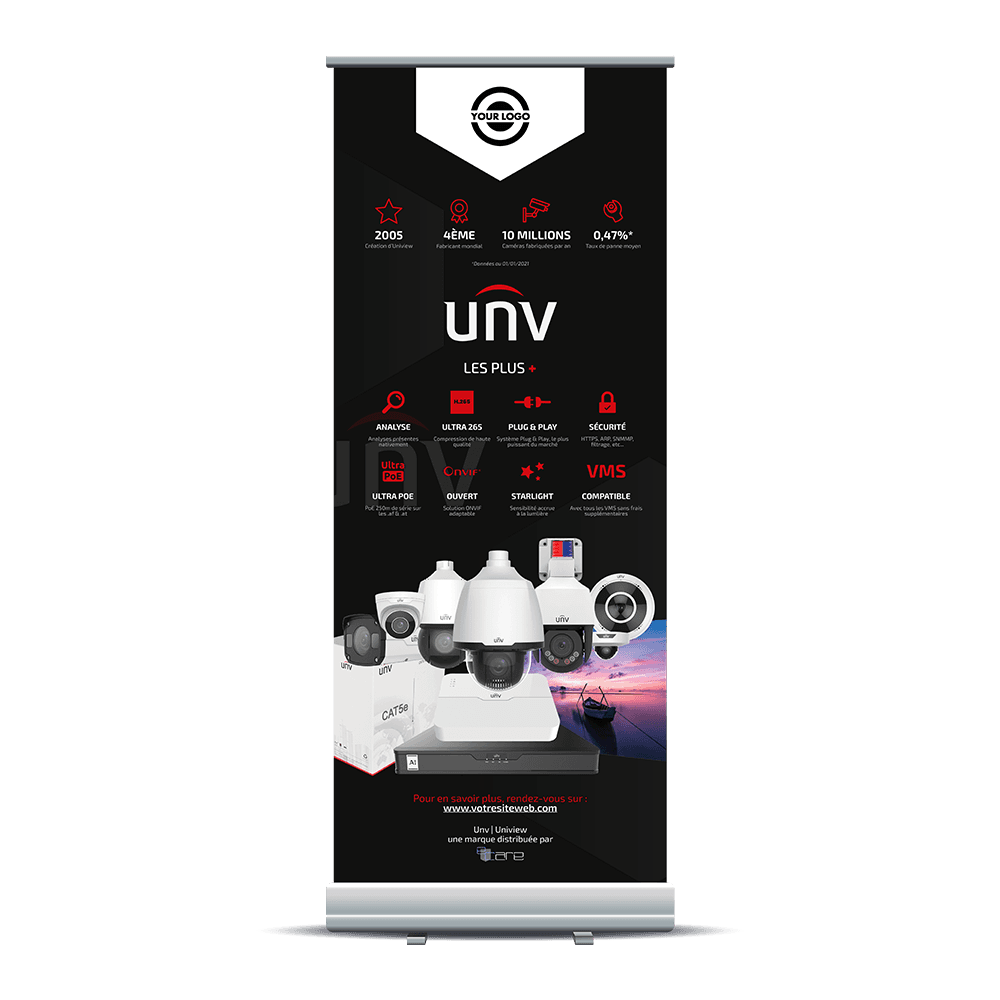 Roll Up UNV personnalisable avec Structure | eCare Security